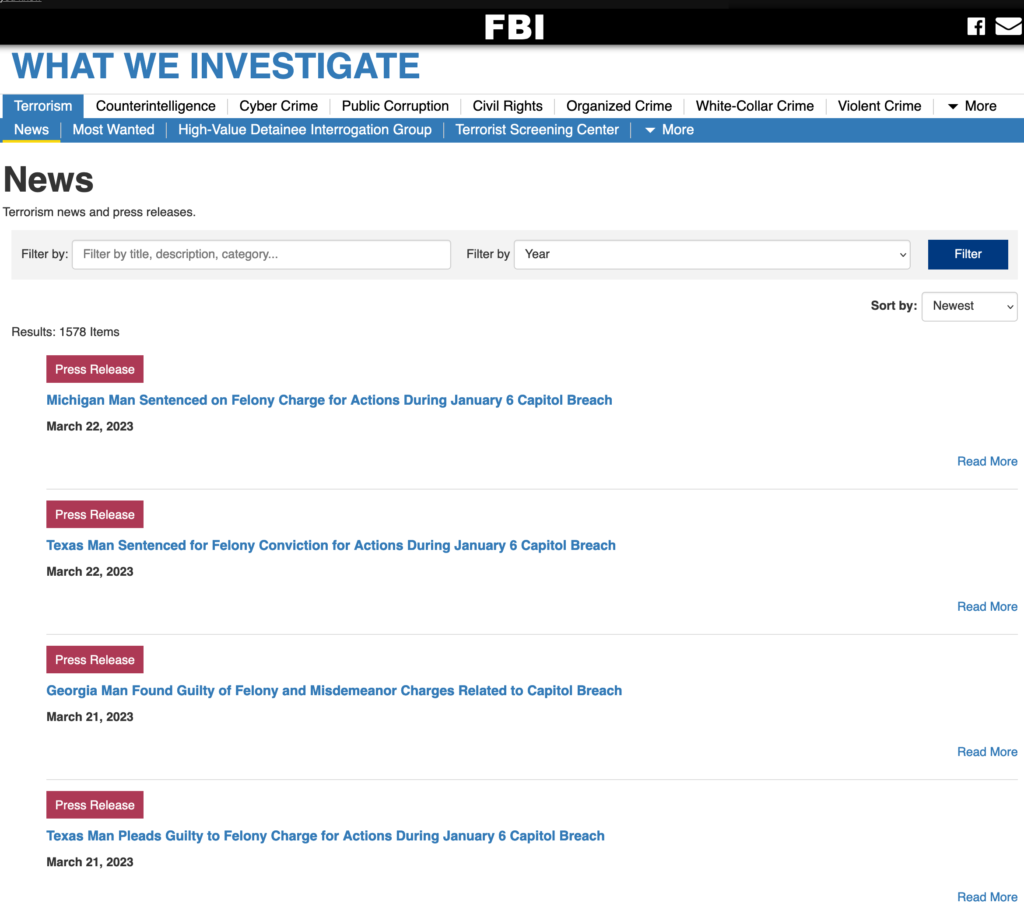 FBI site targets Trump supporters, ignores spike in real terrorists ...